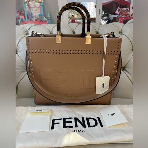 Fendi | Bags | New Fendi Sunshine Medium Leather Bag Wstitching | Poshmark